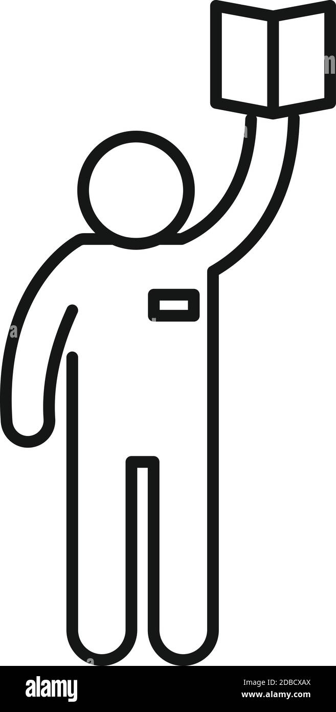 Tour guide man icon, outline style Stock Vector Image & Art - Alamy