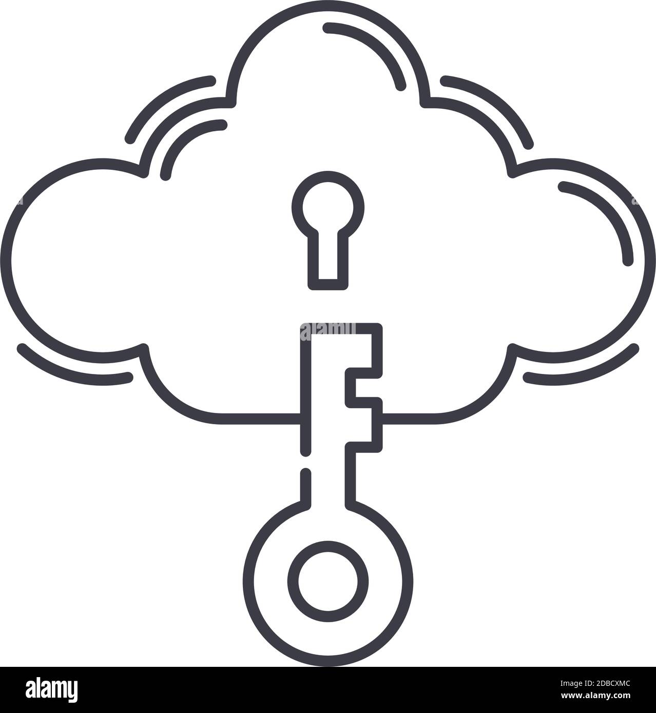 Key access icon, linear isolated illustration, thin line vector, web ...