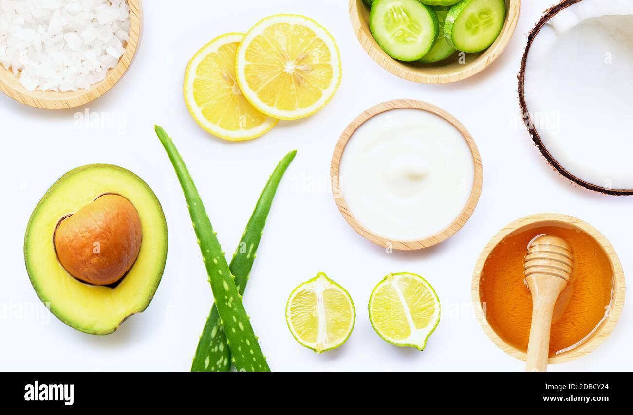 Natural ingredients for homemade skin care Stock Photo - Alamy