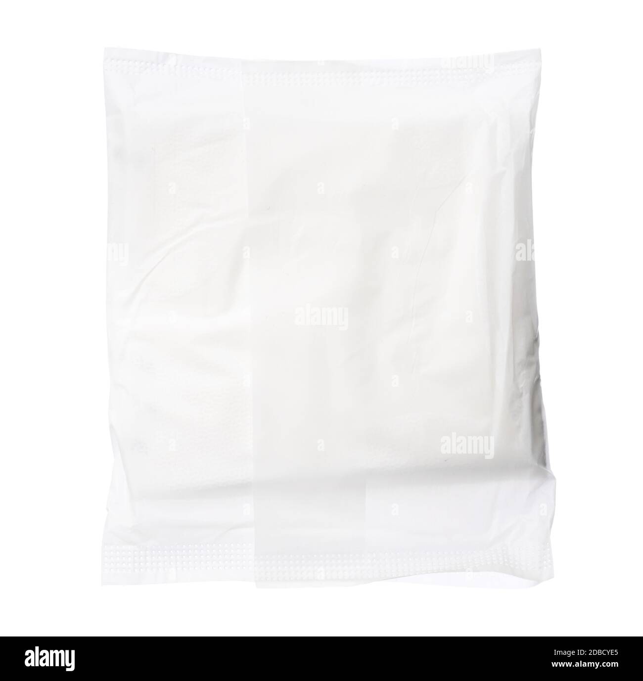 Packed female medical pad isolated on white background Stock Photo - Alamy