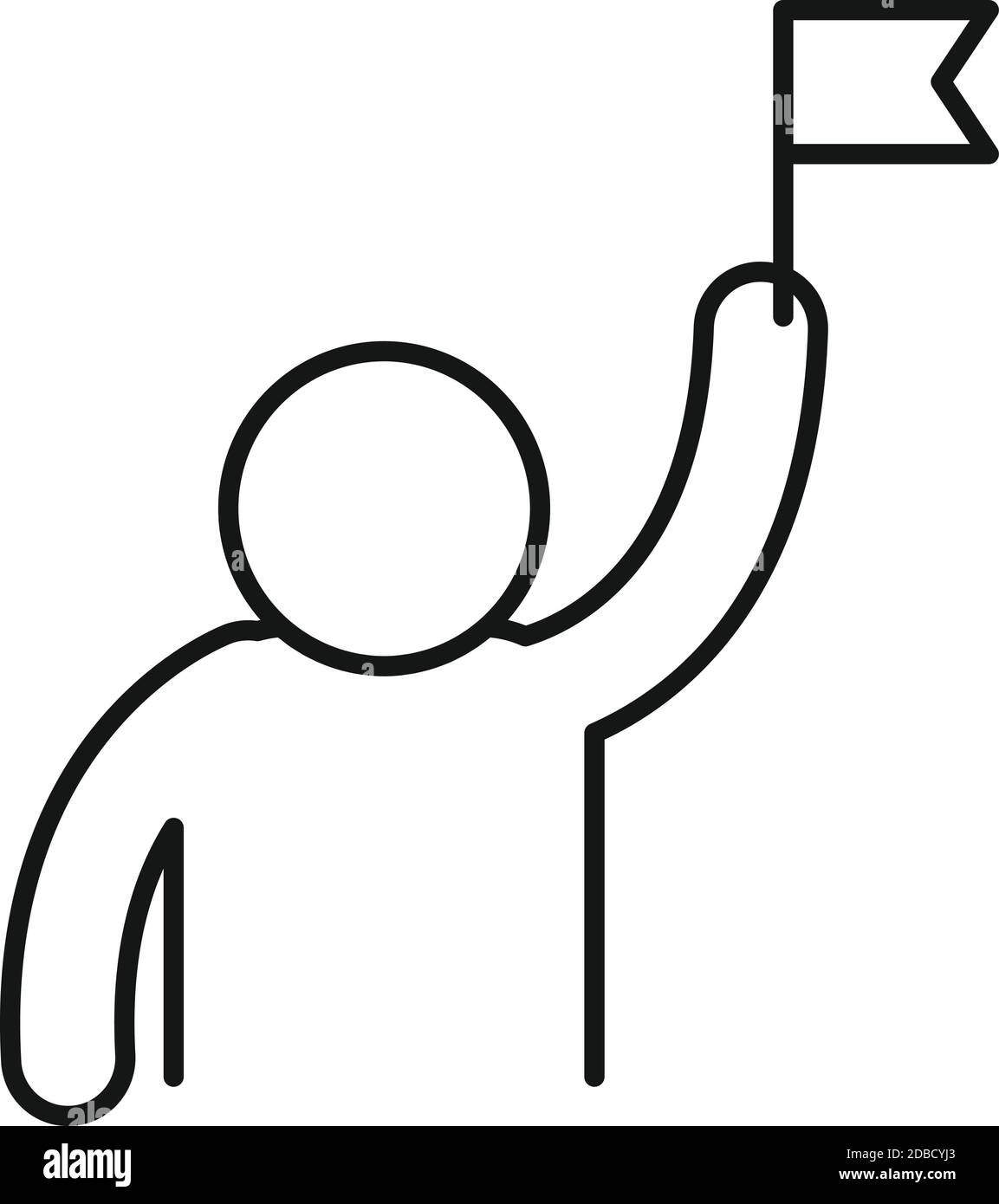 Guide street man icon, outline style Stock Vector Image & Art - Alamy