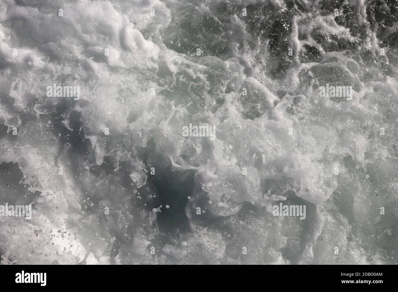 Marine aqua motion surface background. Outdoor water froth swirls ...