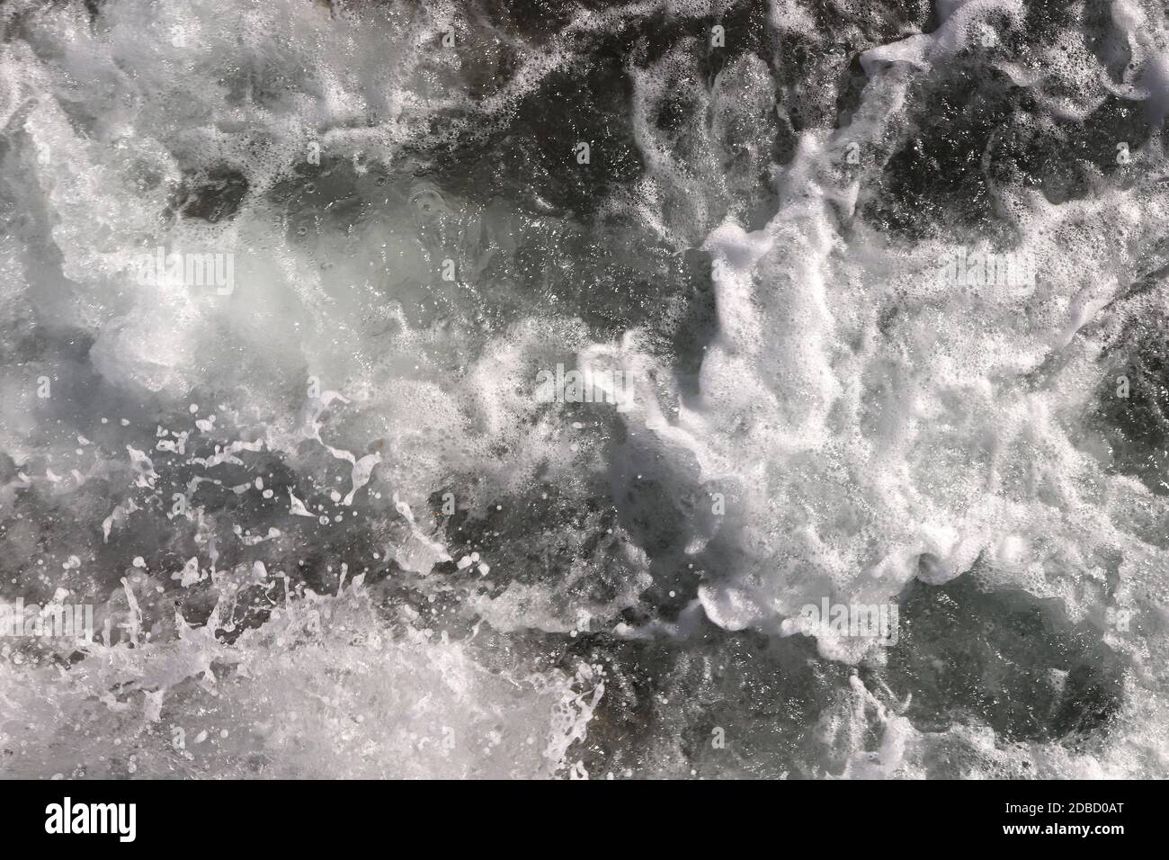 Marine aqua motion surface background. Sea wave foam texture. Outdoor ...