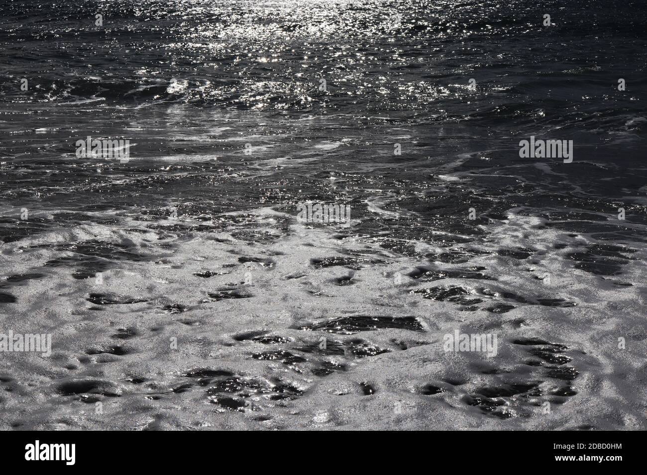 Sea wave foam texture. Marine aqua motion surface background. Outdoor ...