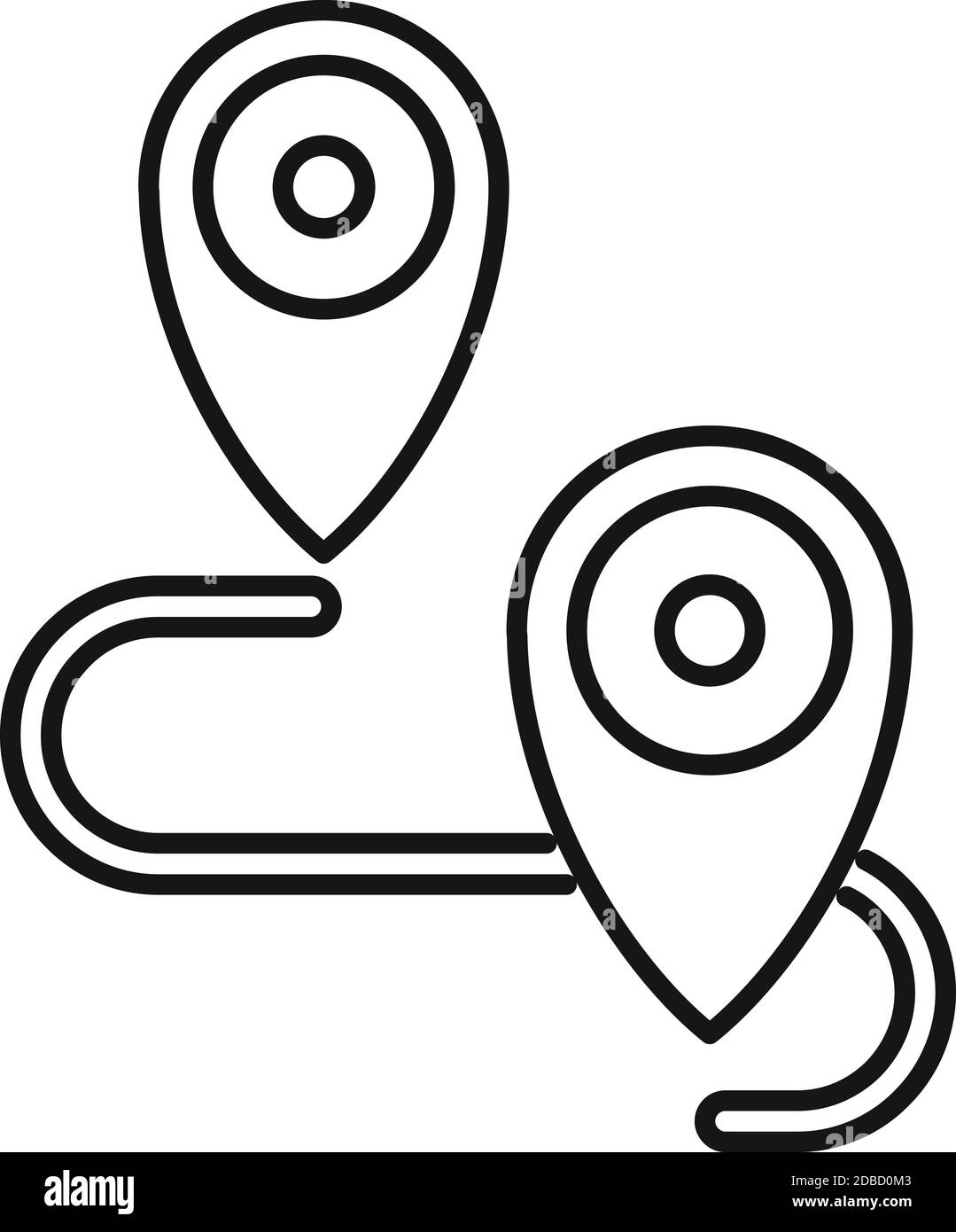 Guide road route icon, outline style Stock Vector Image & Art - Alamy