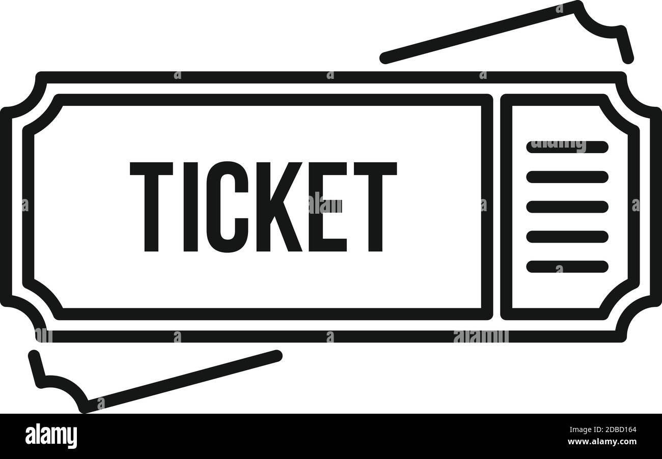Guide paper ticket icon, outline style Stock Vector Image & Art - Alamy