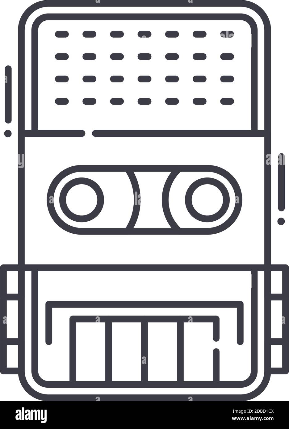 Record player concept icon, linear isolated illustration, thin line ...