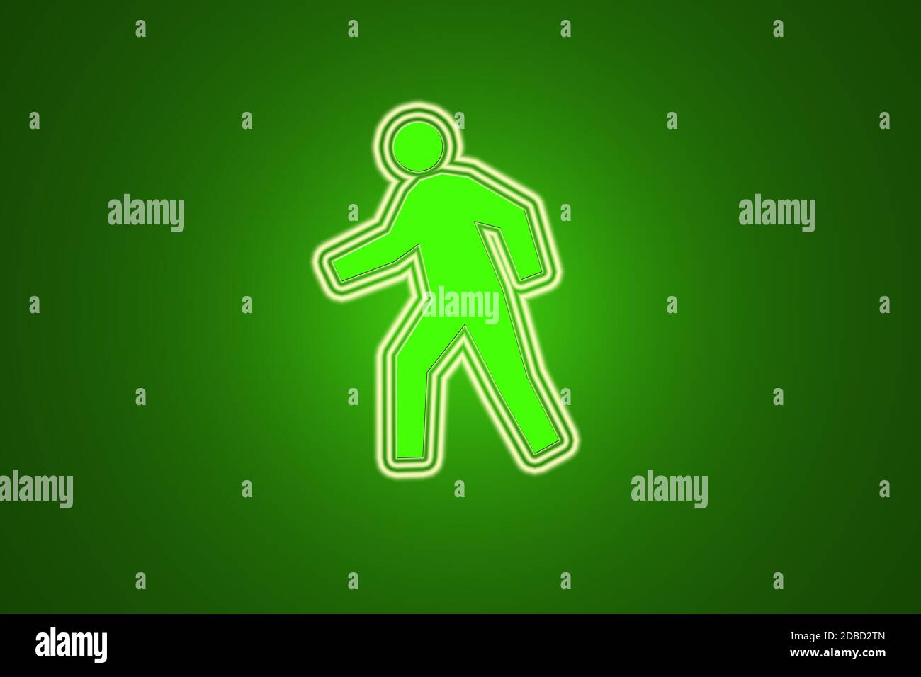 Glowing green man Stock Photo - Alamy