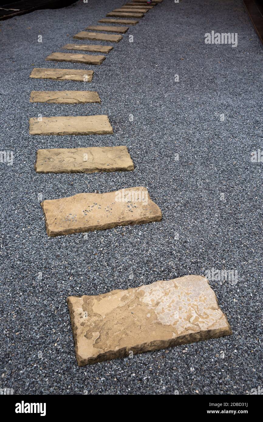 Pebble stone path walkway hi-res stock photography and images - Alamy