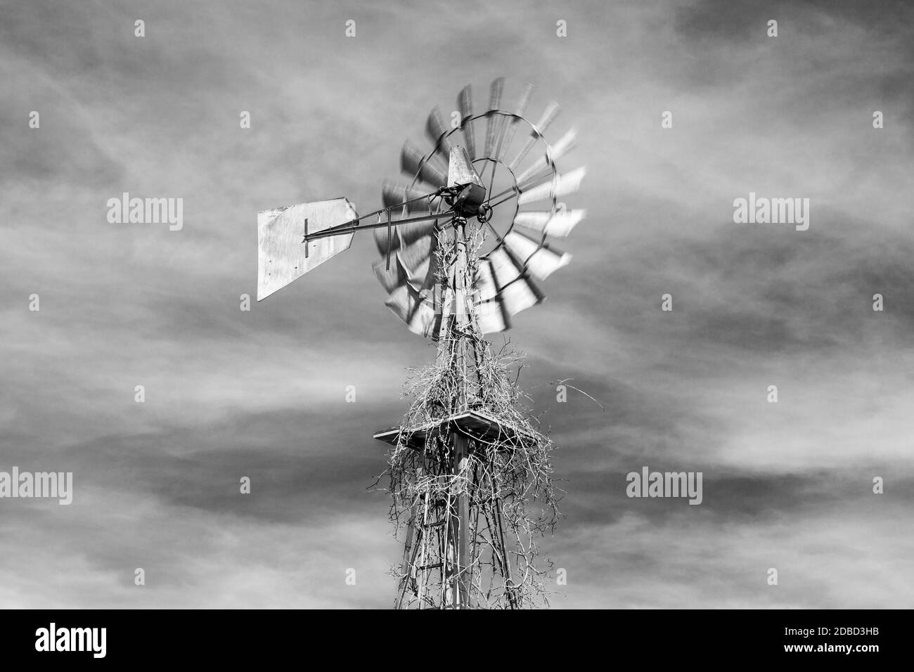 Wind pump on an Iowa farm in Lee County Stock Photo - Alamy
