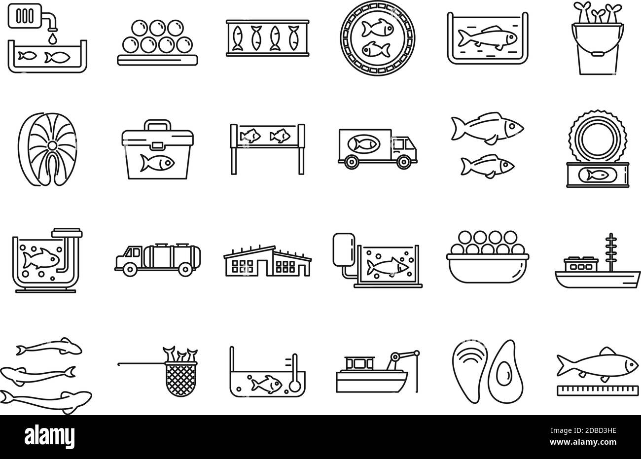 Commercial fish farm Stock Vector Images - Alamy