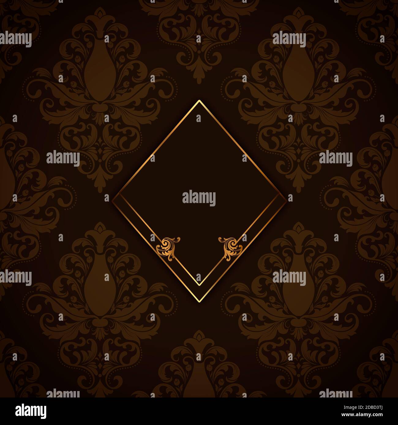 Decorative background with elegant frame and old-fashioned patterns ...