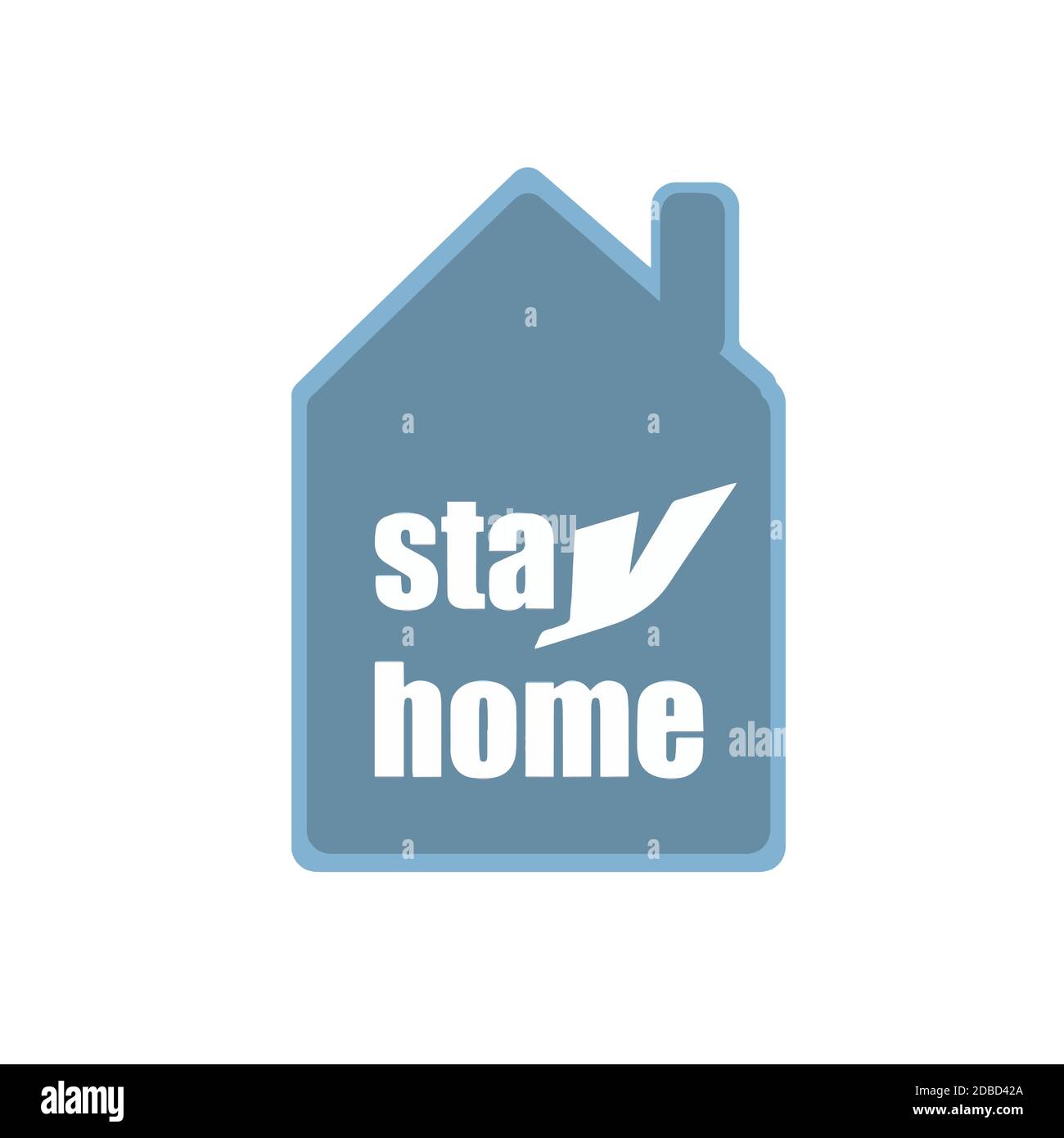 Stay safe concept blue Stock Vector Images - Alamy