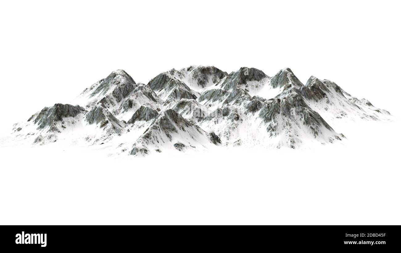 Beautiful snowy mountain top Cut Out Stock Images & Pictures - Alamy