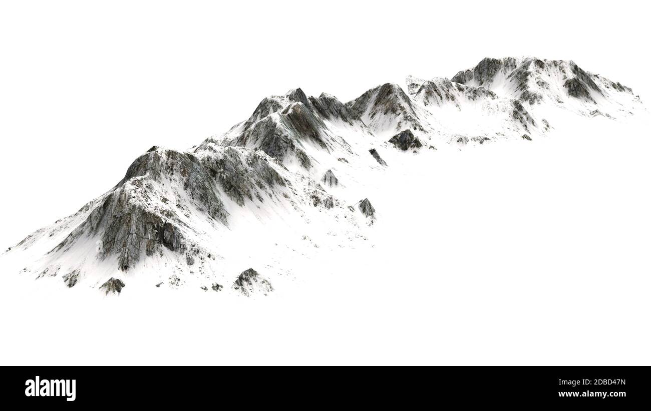 High mountains snow on Cut Out Stock Images & Pictures - Alamy