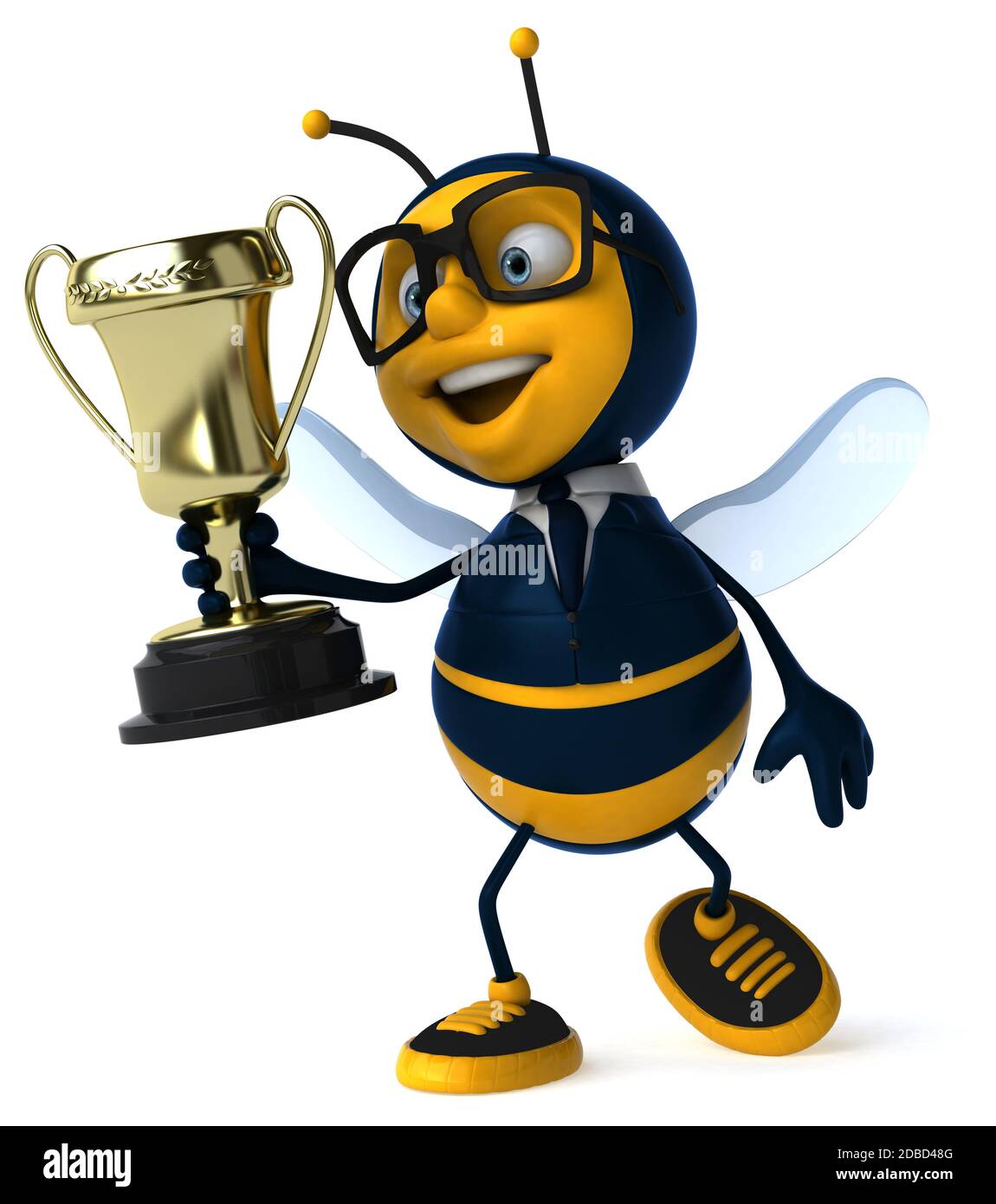 3D Illustration of a business bee Stock Photo - Alamy