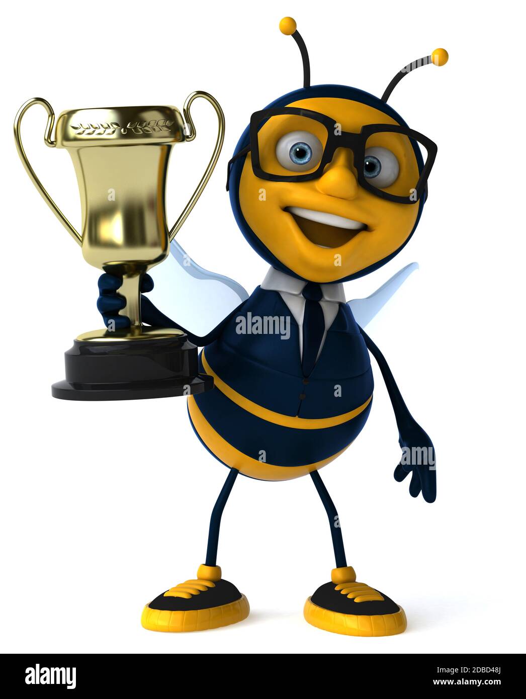 3D Illustration of a business bee Stock Photo - Alamy