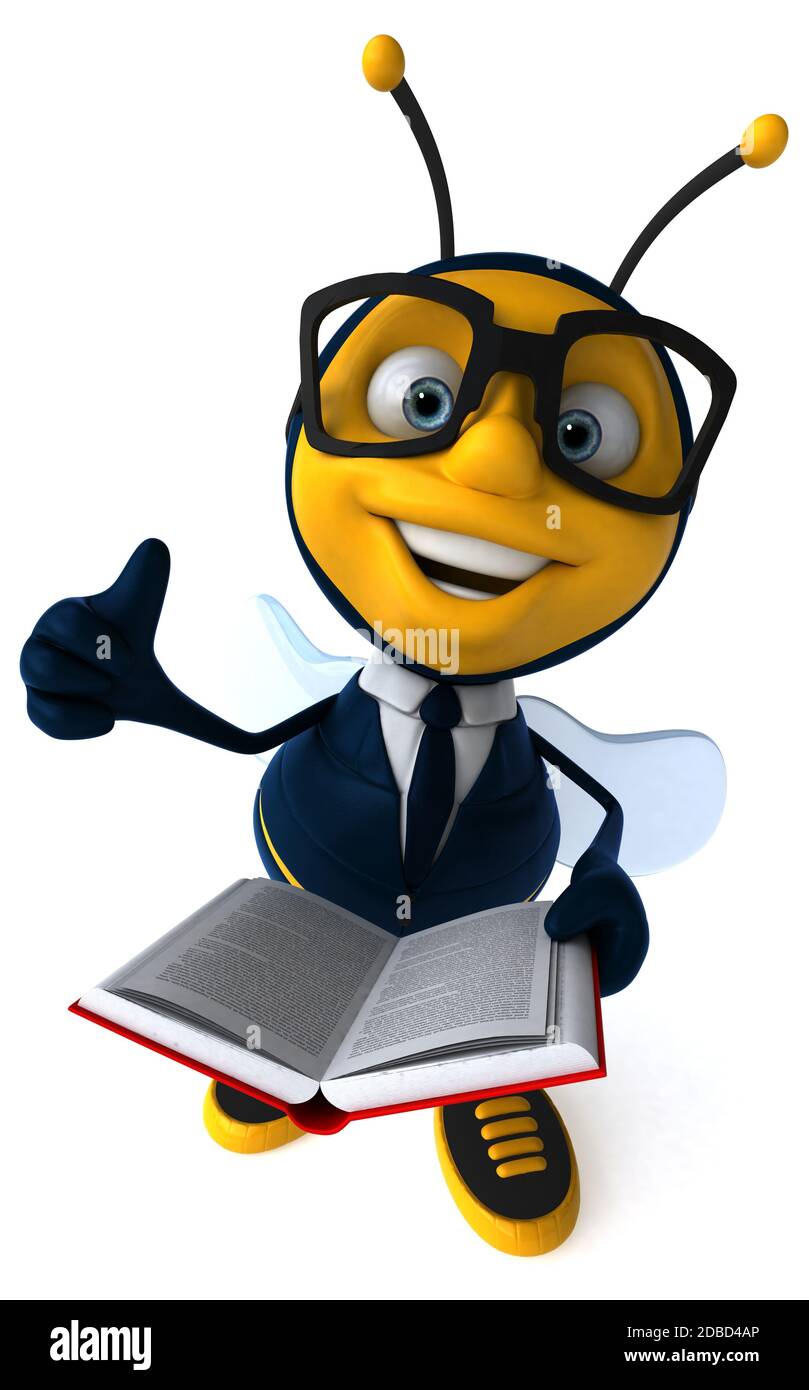 3D Illustration of a business bee Stock Photo - Alamy
