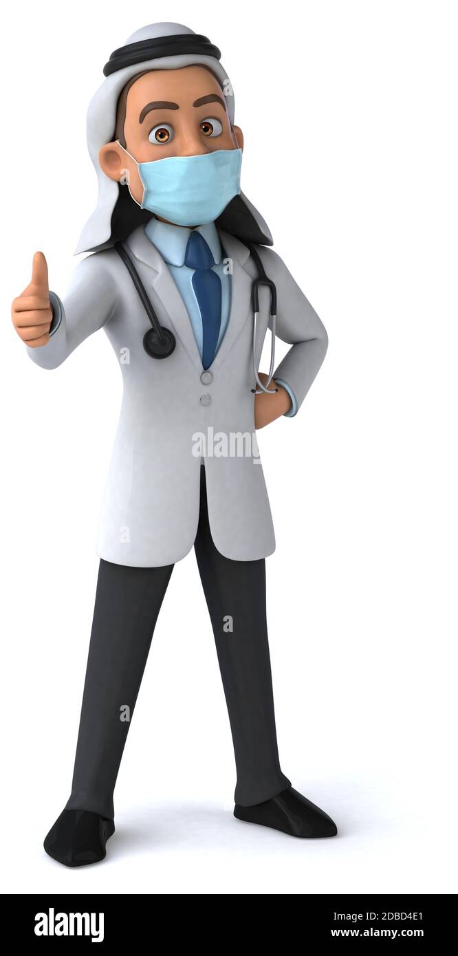 3D illustration of a cartoon character with a mask Stock Photo - Alamy