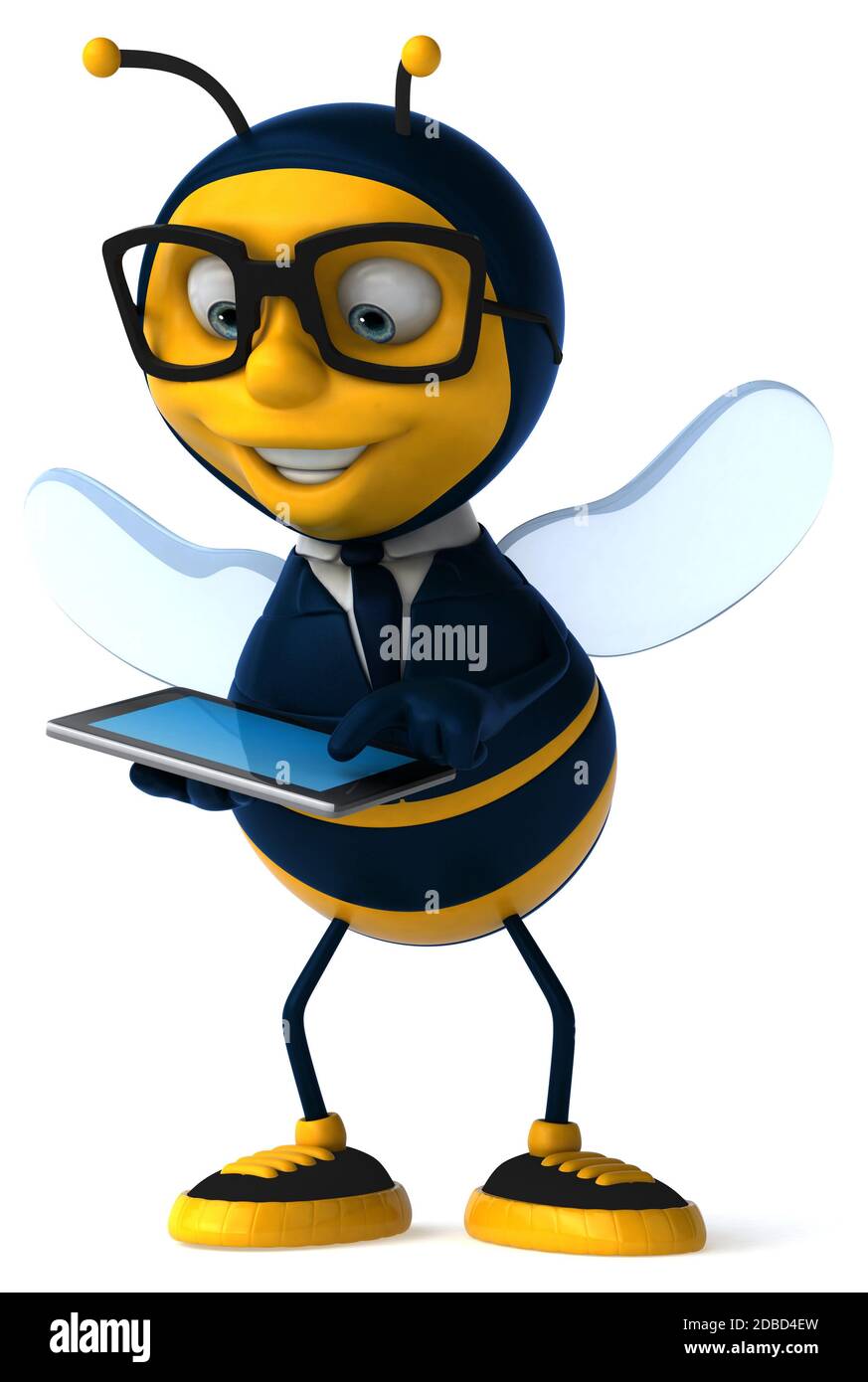 3D Illustration of a business bee Stock Photo - Alamy