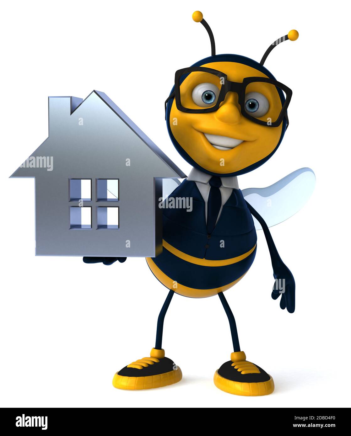 3D Illustration of a business bee Stock Photo - Alamy