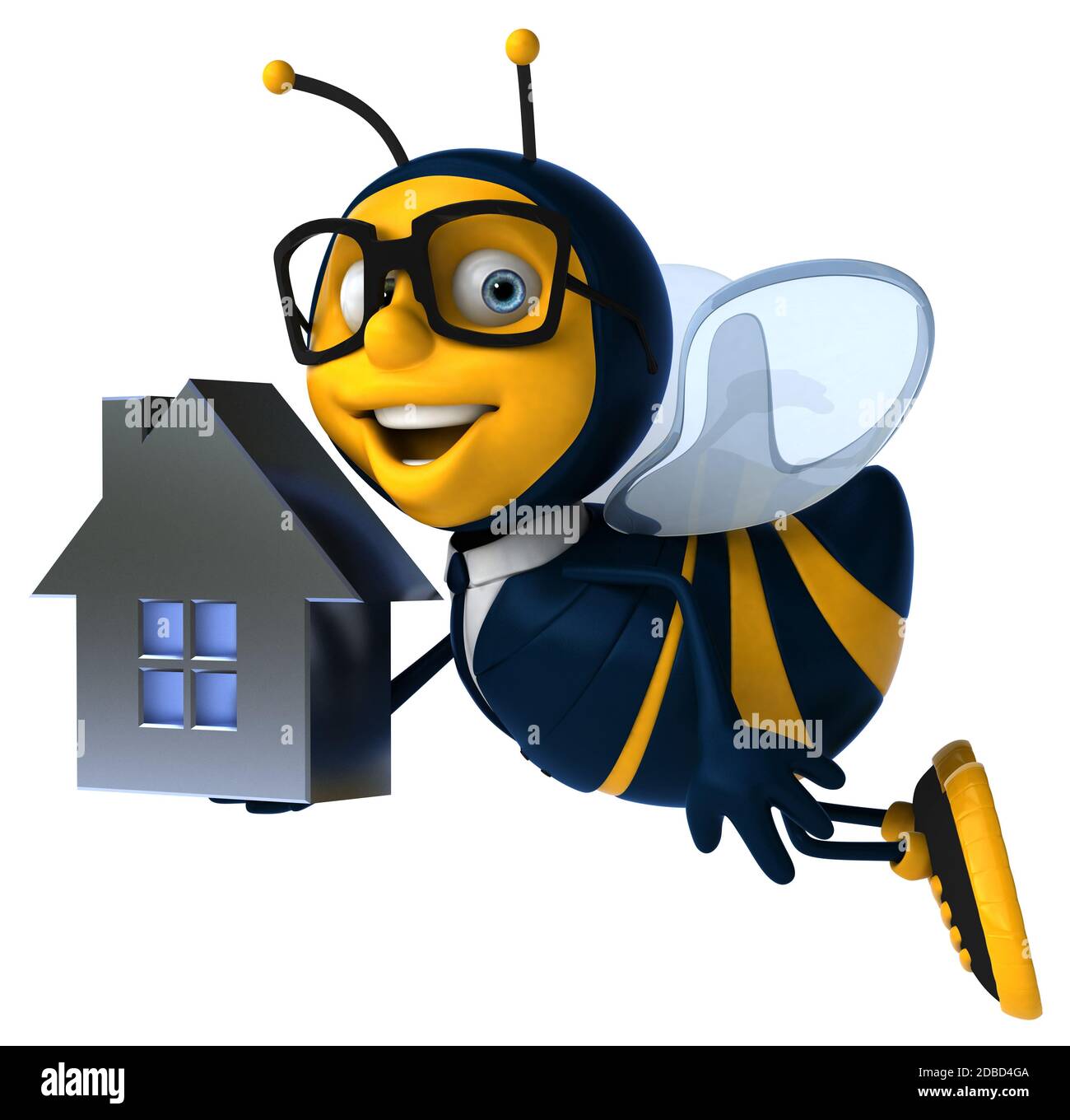 3D Illustration of a business bee Stock Photo - Alamy