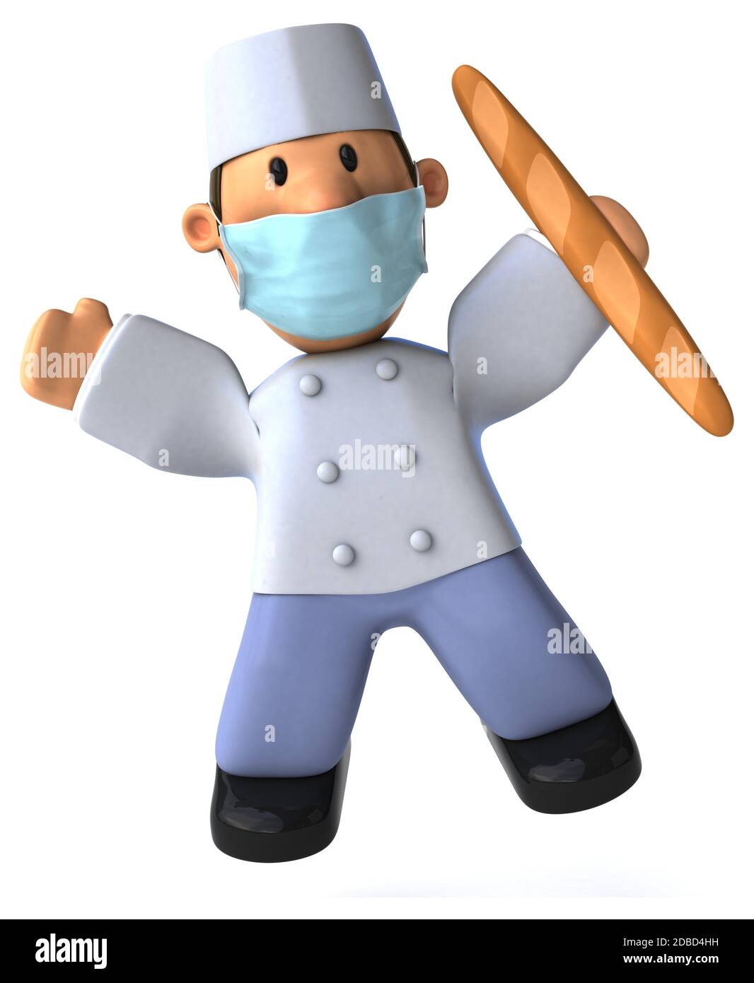 3D Illustration of a cartoon baker Stock Photo - Alamy