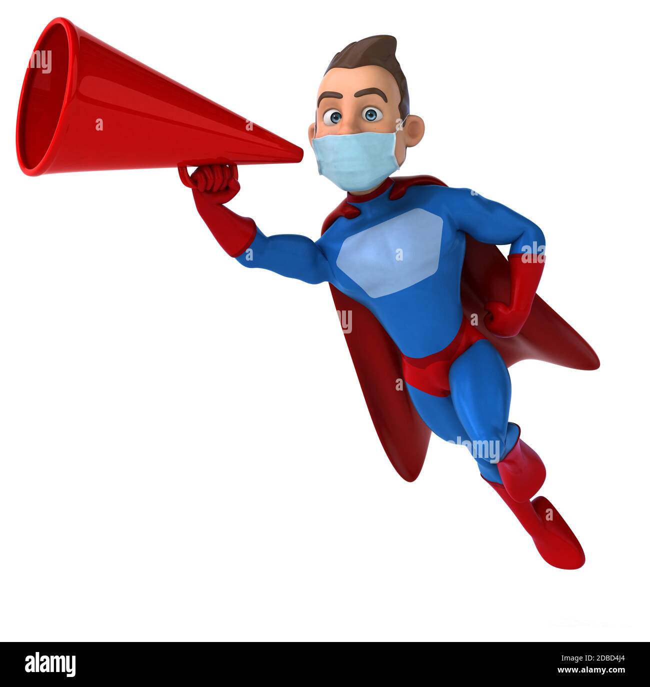 3D illustration of a cartoon character with a mask Stock Photo - Alamy