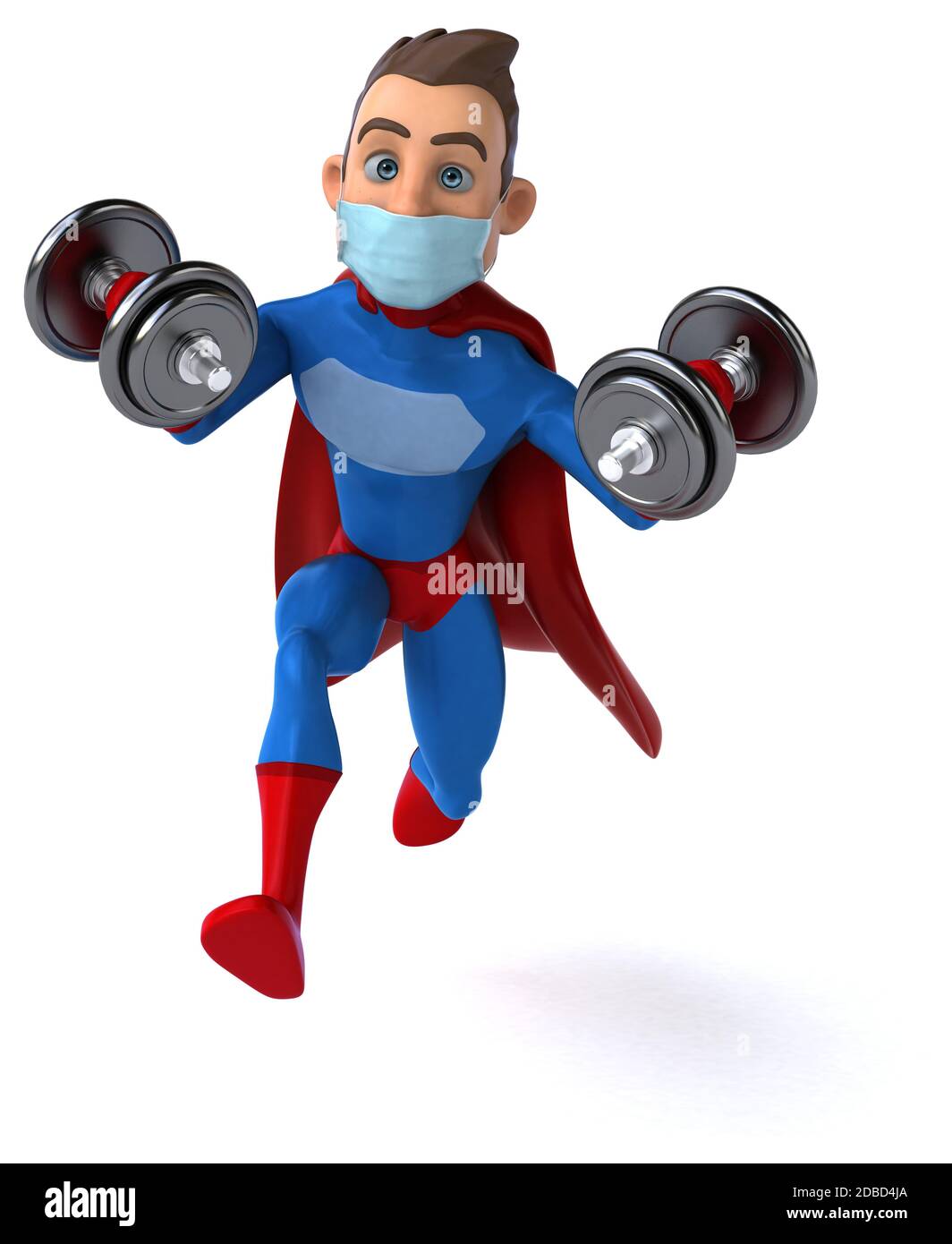 3D illustration of a cartoon character with a mask Stock Photo - Alamy