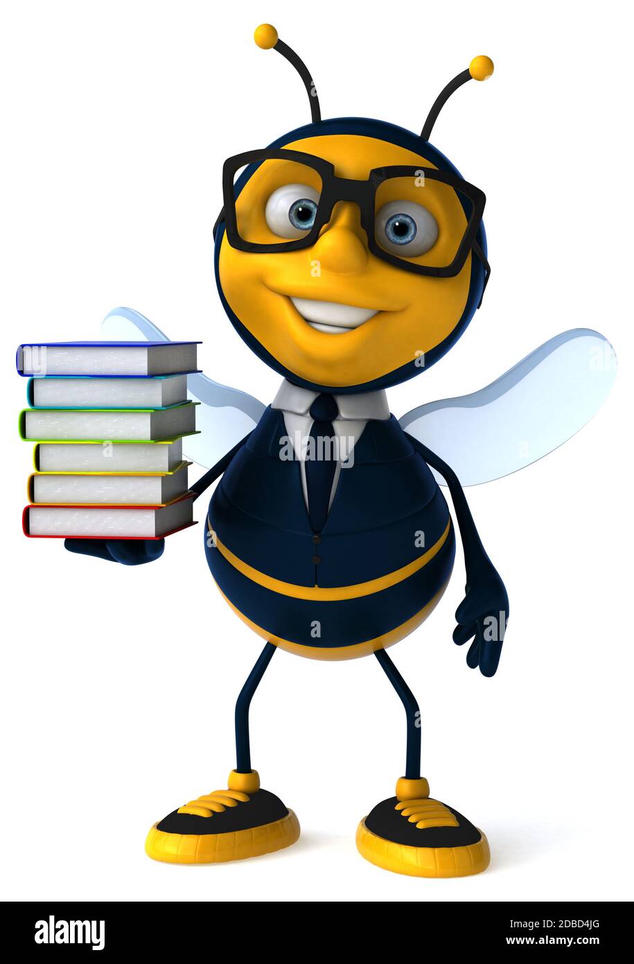 3D Illustration of a business bee Stock Photo - Alamy