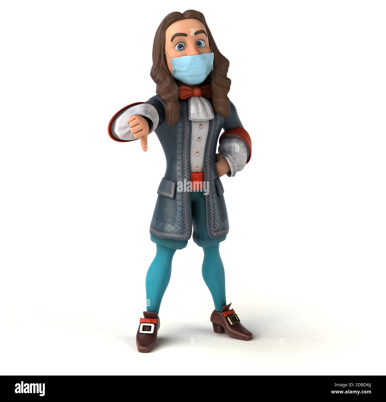 3D illustration of a cartoon character with a mask Stock Photo - Alamy