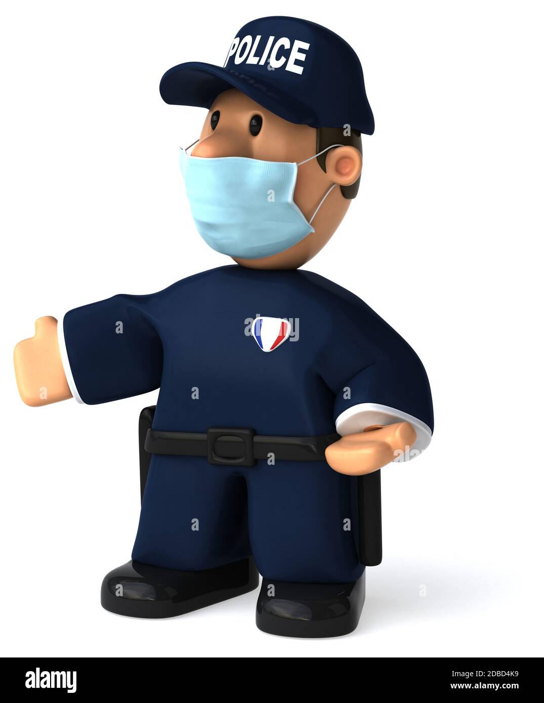 3D Illustration of a cartoon policeman Stock Photo - Alamy