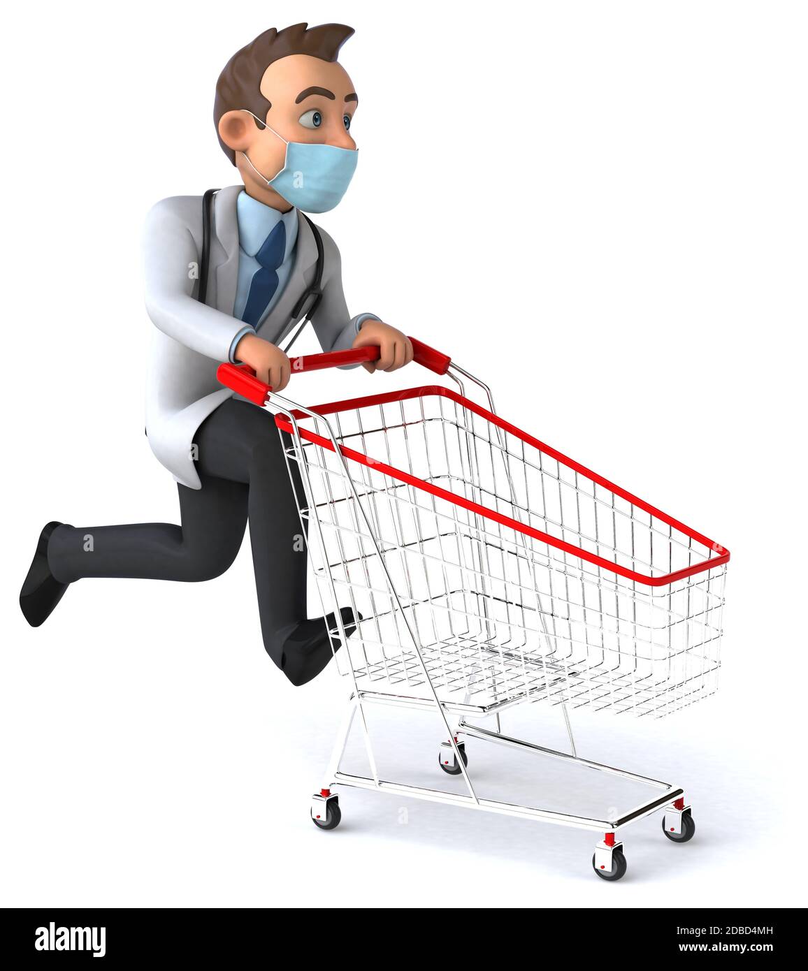 3D illustration of a cartoon character with a mask Stock Photo - Alamy