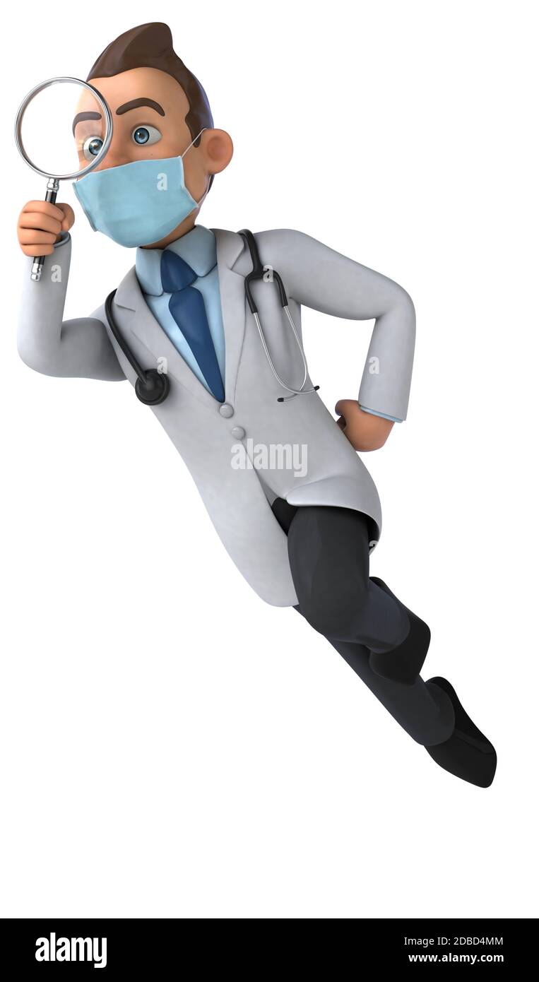 3D illustration of a cartoon character with a mask Stock Photo - Alamy