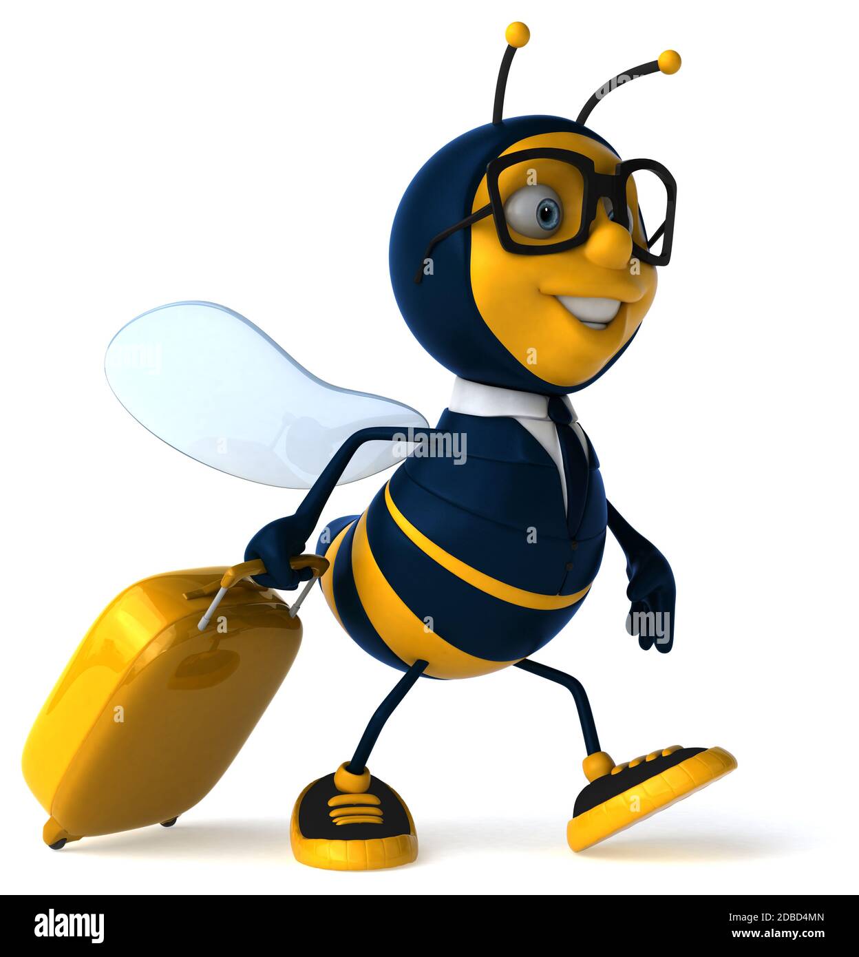3D Illustration of a business bee Stock Photo - Alamy