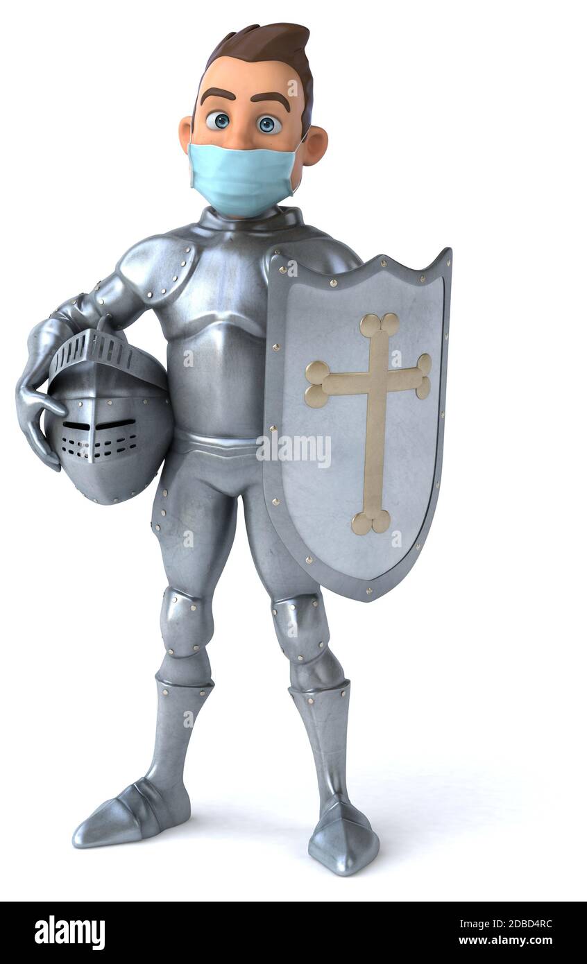 3D illustration of a cartoon character with a mask Stock Photo - Alamy