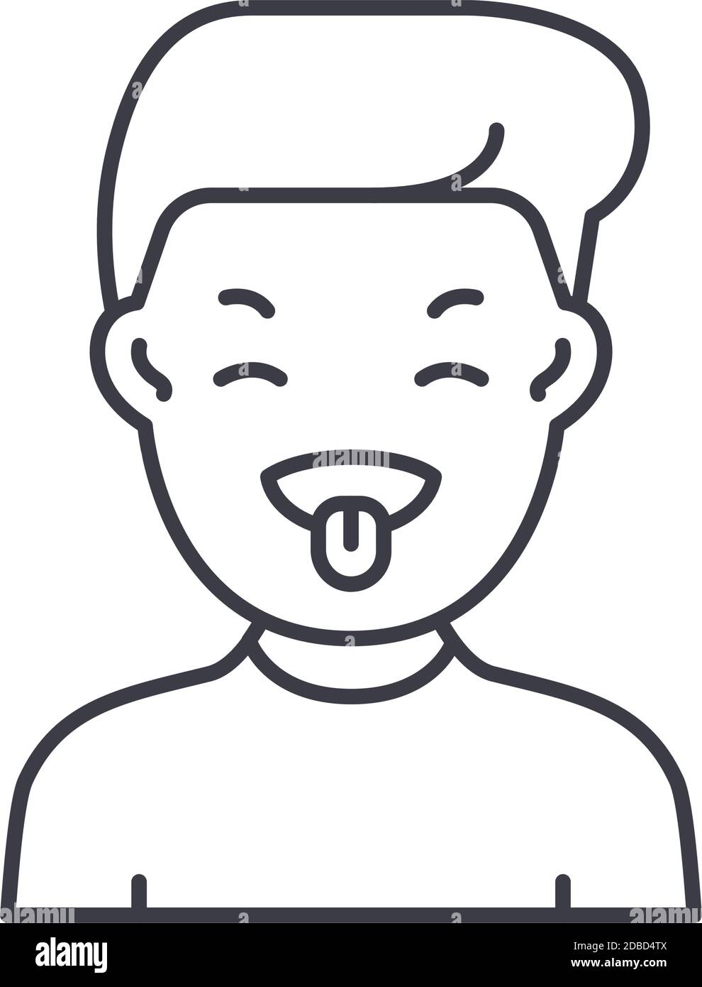 Joke icon, linear isolated illustration, thin line vector, web design ...