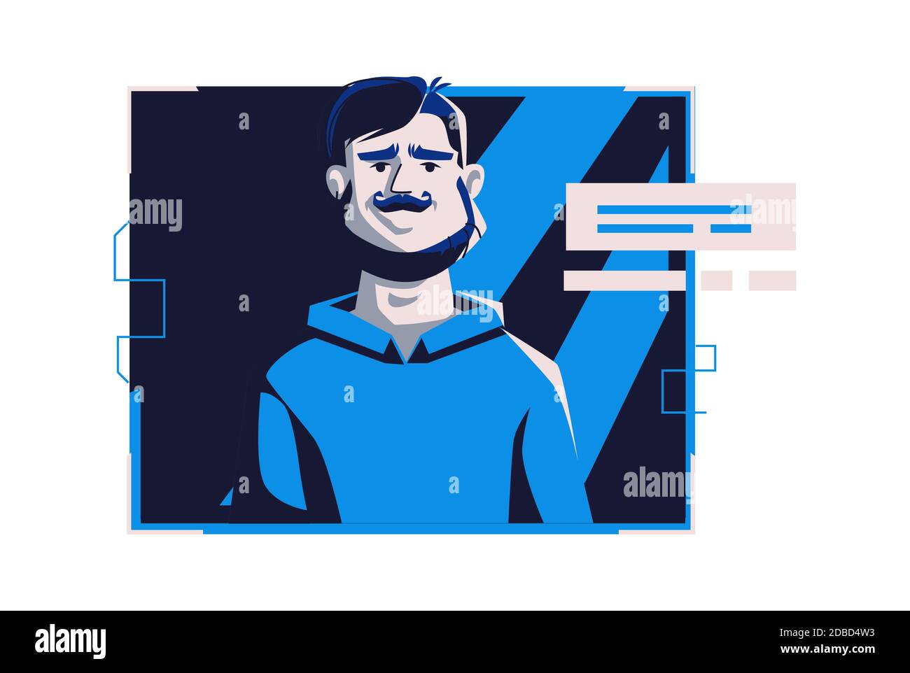 Profile man beard on Stock Vector Images - Alamy