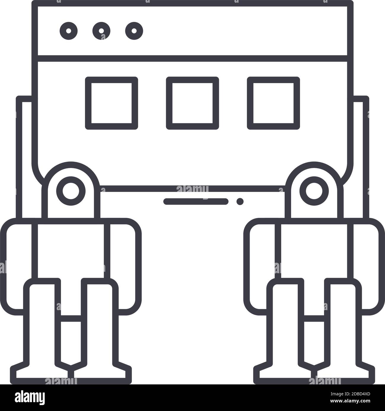 Prototype icon, linear isolated illustration, thin line vector, web ...