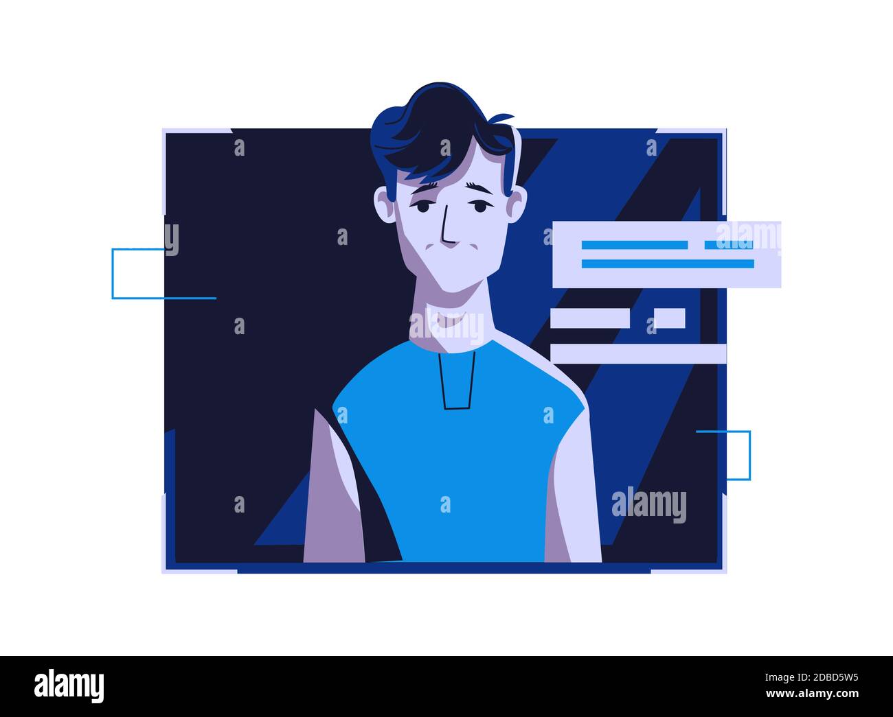 Portrait boy in modern Stock Vector Images - Alamy