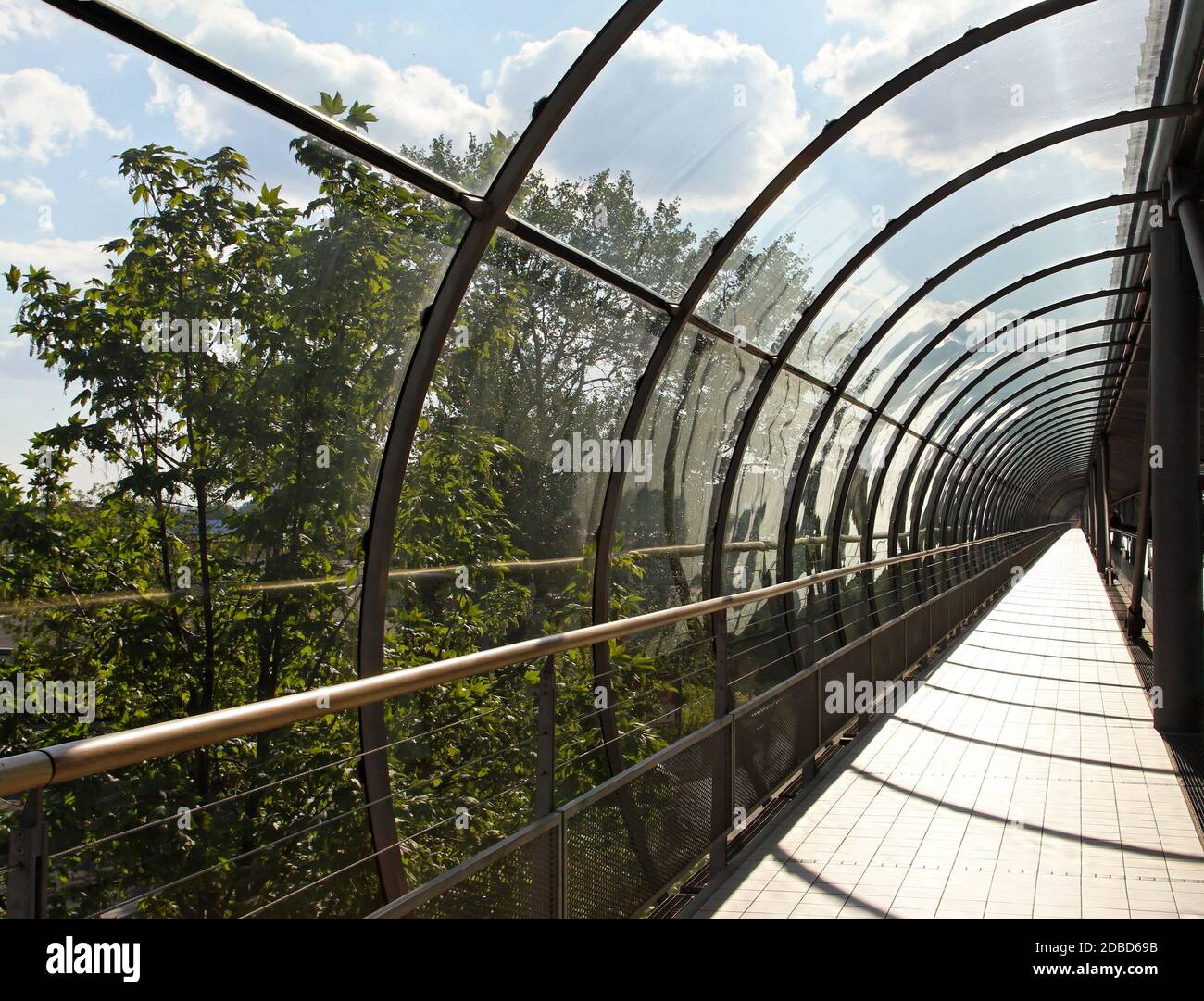 Pedestrian tunnel with glass and arch structure Stock Photo - Alamy