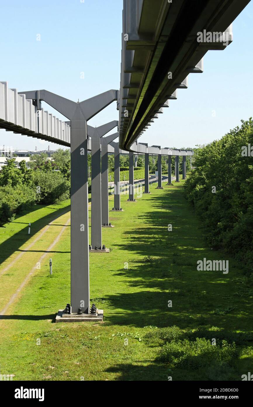 Elevated mono rail for automated sky train Stock Photo - Alamy