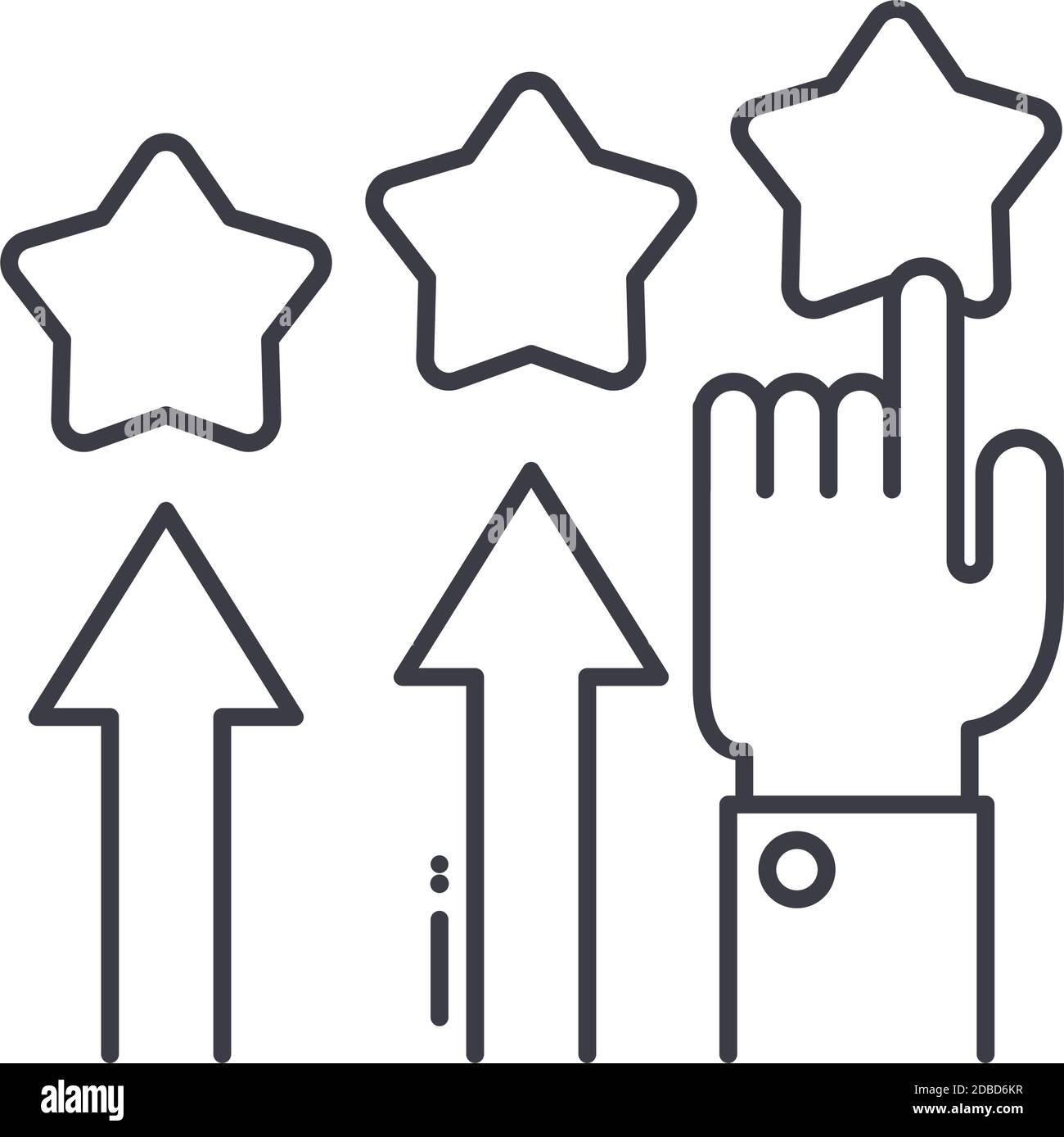 Rating icon, linear isolated illustration, thin line vector, web design ...