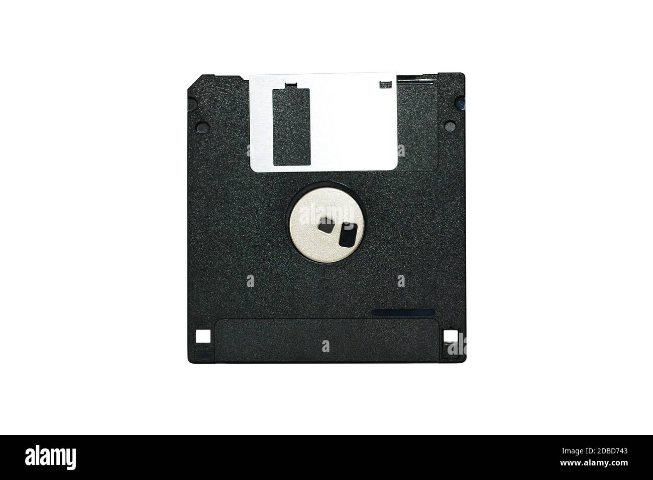 Old Black Diskette isolated over white background Stock Photo - Alamy