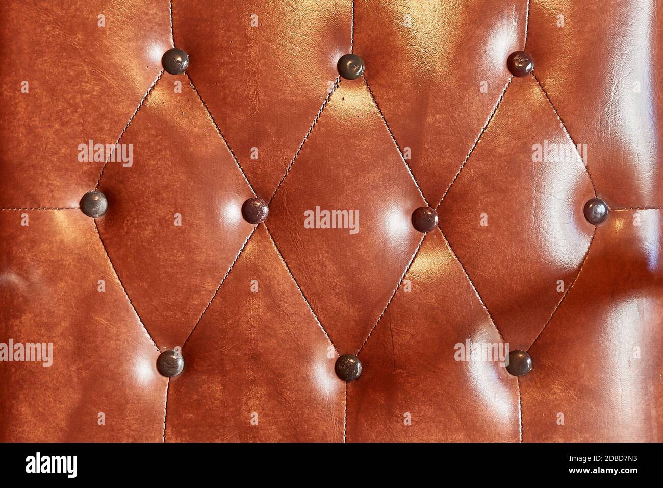 Luxury leather seat of a vintage coach Stock Photo - Alamy