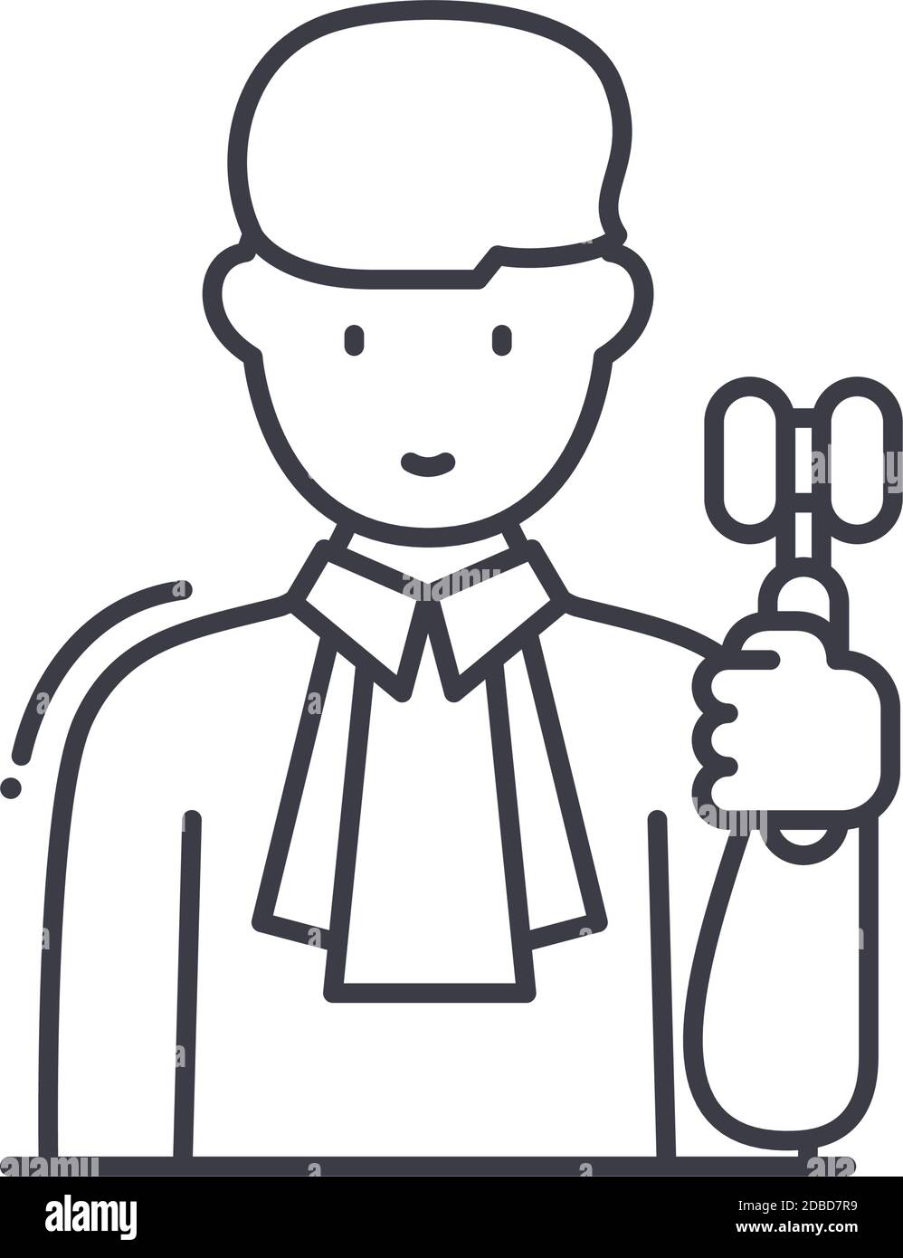 Judge icon, linear isolated illustration, thin line vector, web design ...