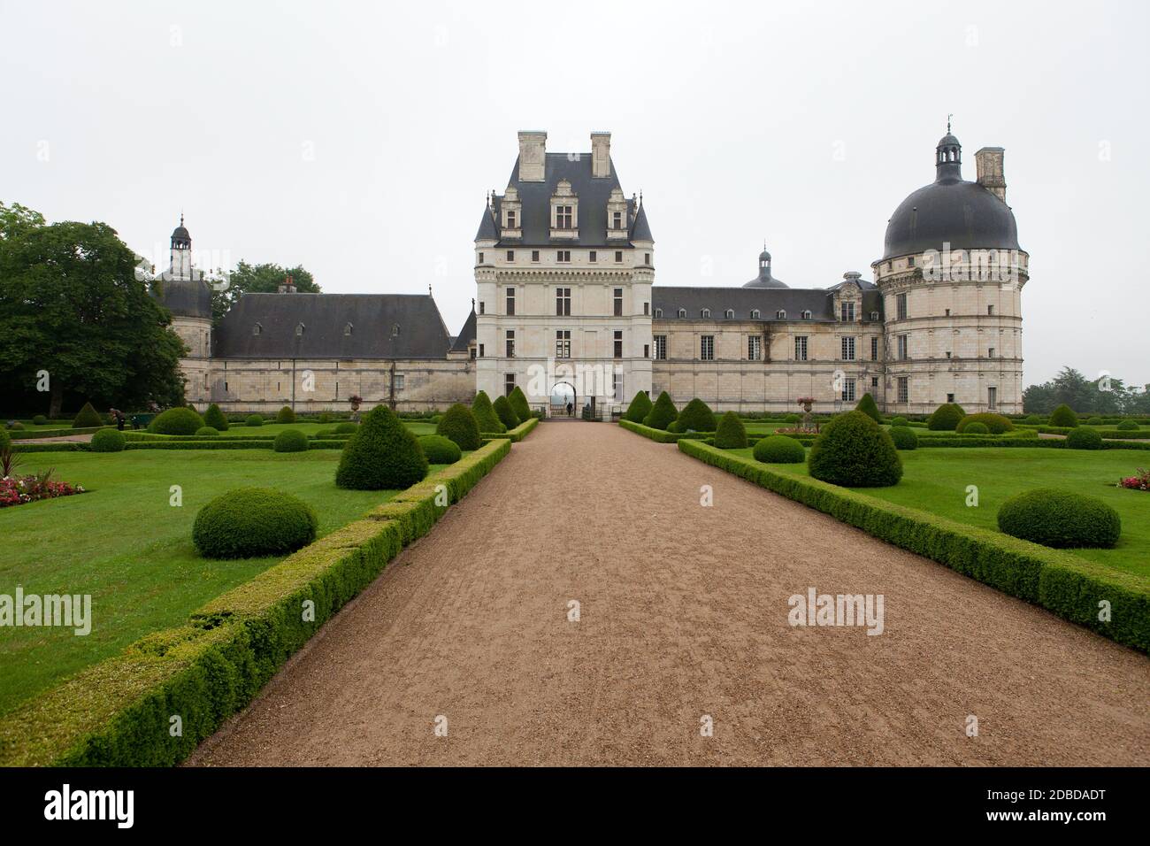 Garden and Castle of Valencay in Loire Valley in France Stock Photo - Alamy