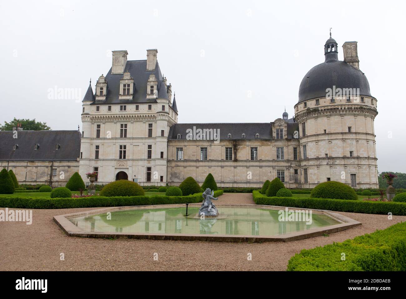 Garden and Castle of Valencay in Loire Valley in France Stock Photo - Alamy