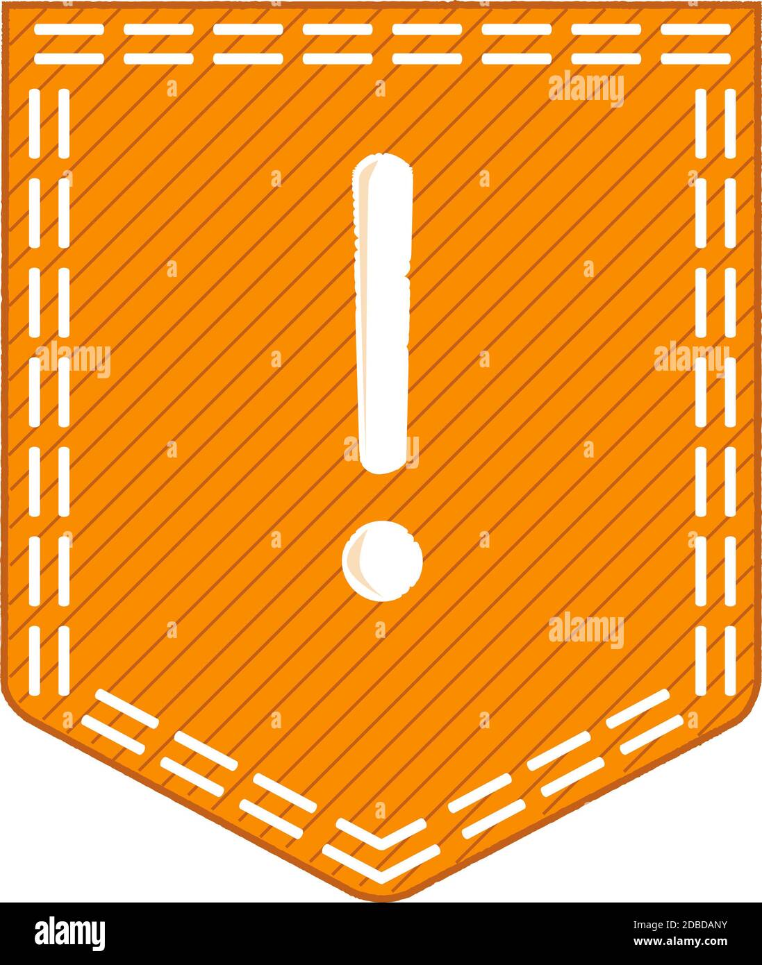 exclamation mark pocket over a white background Stock Photo - Alamy