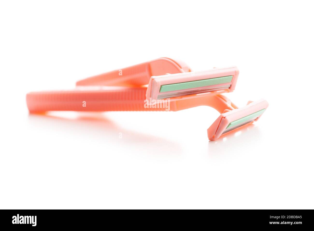 Pink lady shaver. Women razor isolated on white background Stock Photo ...